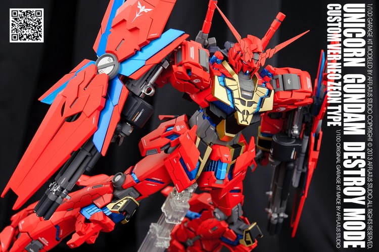 Custom Build: MG 1/100 Unicorn Gundam "NEO ZEON Ver." [Sleeves] Conversion