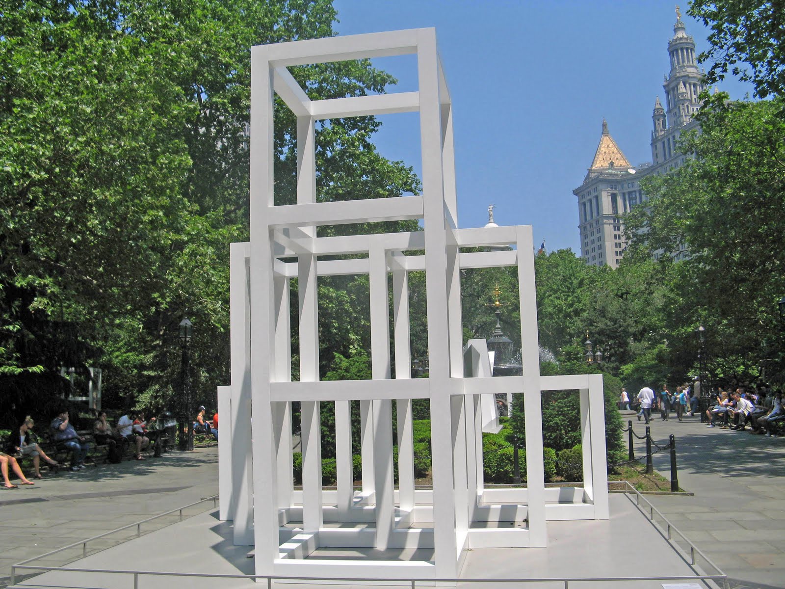 Self-Absorbed Boomer: Sol LeWitt, "Structures," at City Hall Park, New ...
