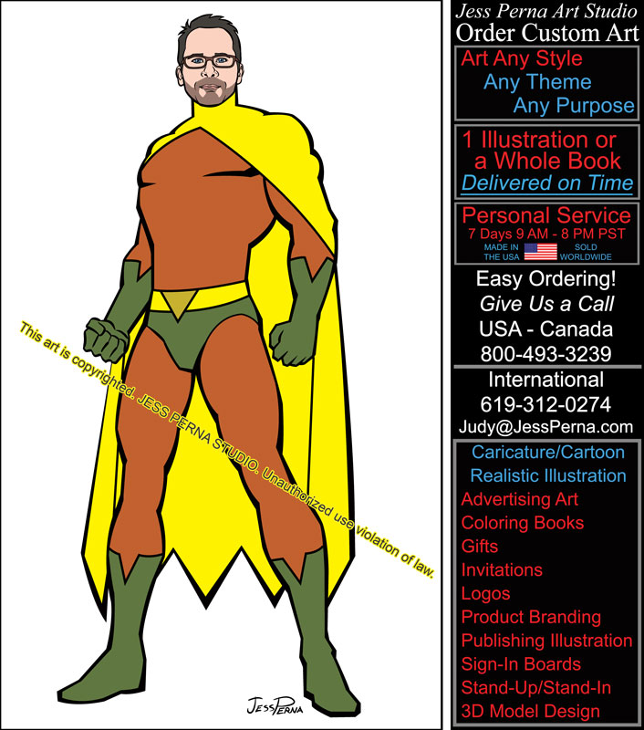 How to Order Ad Cartoons and Caricatures: How to Order Superhero Ad ...