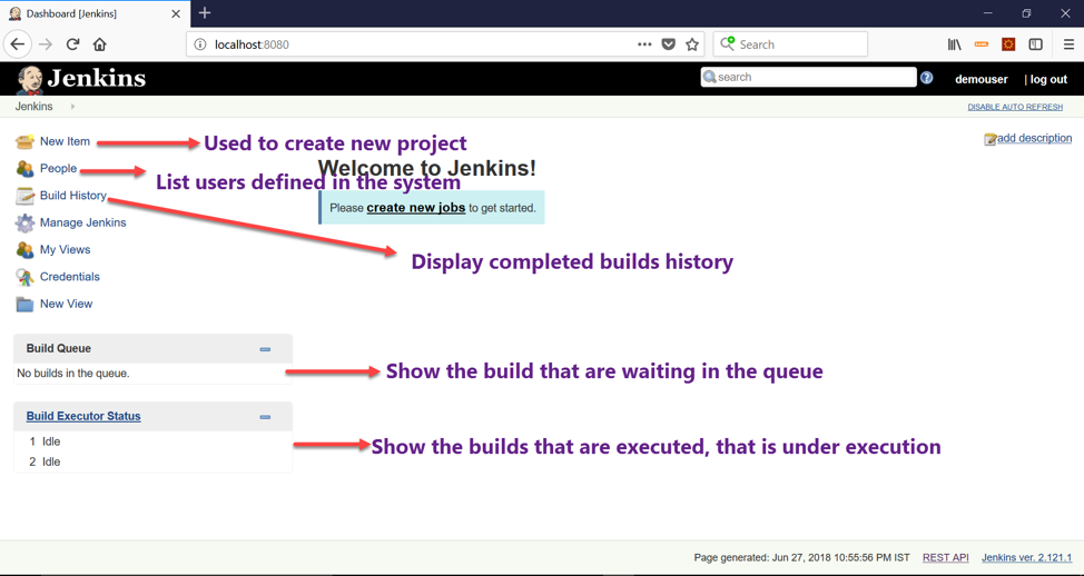 Programming for beginners: Jenkins: User Interface
