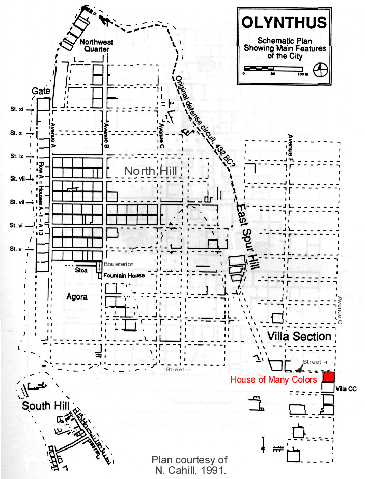 La ciudad de Olinto (del 432 a.C. al 348 a. C): 3. Localización