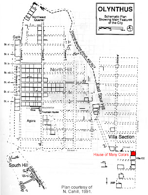 La ciudad de Olinto (del 432 a.C. al 348 a. C): 3. Localización