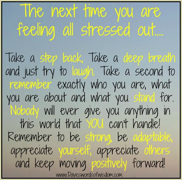 Daveswordsofwisdom.com: The Next Time You Feel Stressed Out...