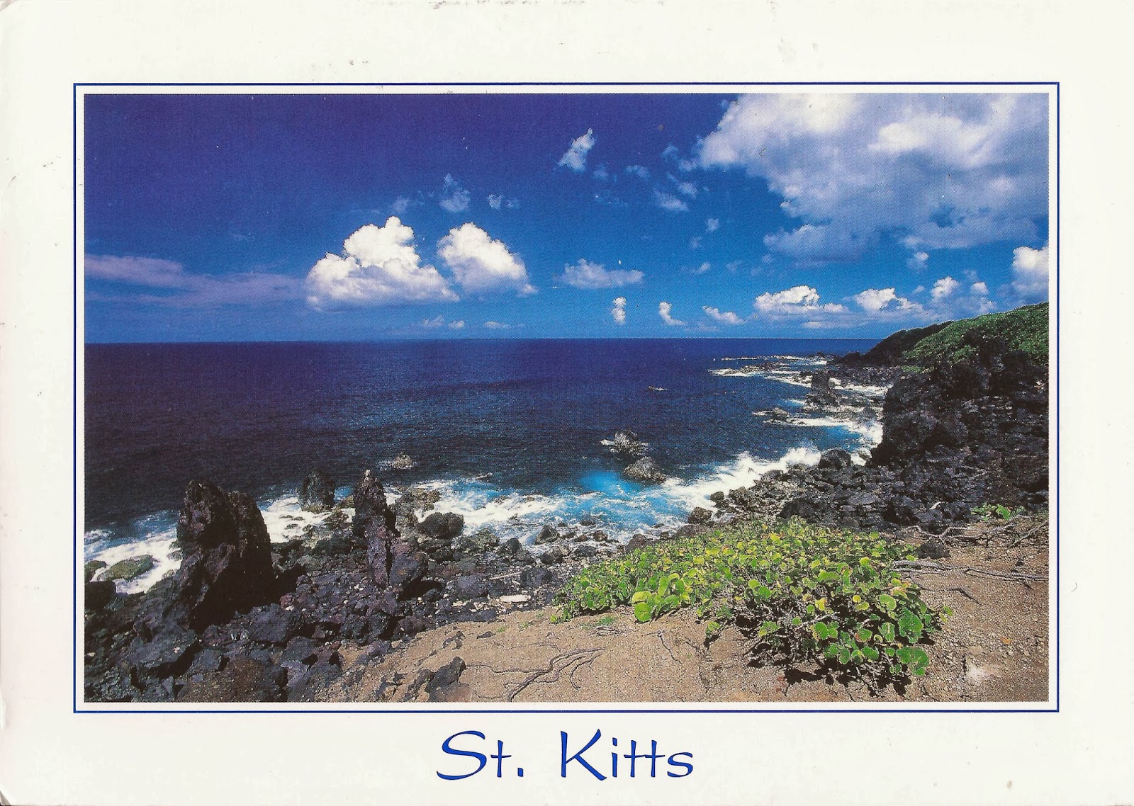 A Journey of Postcards: Volcanic beach on the island of St. Kitts