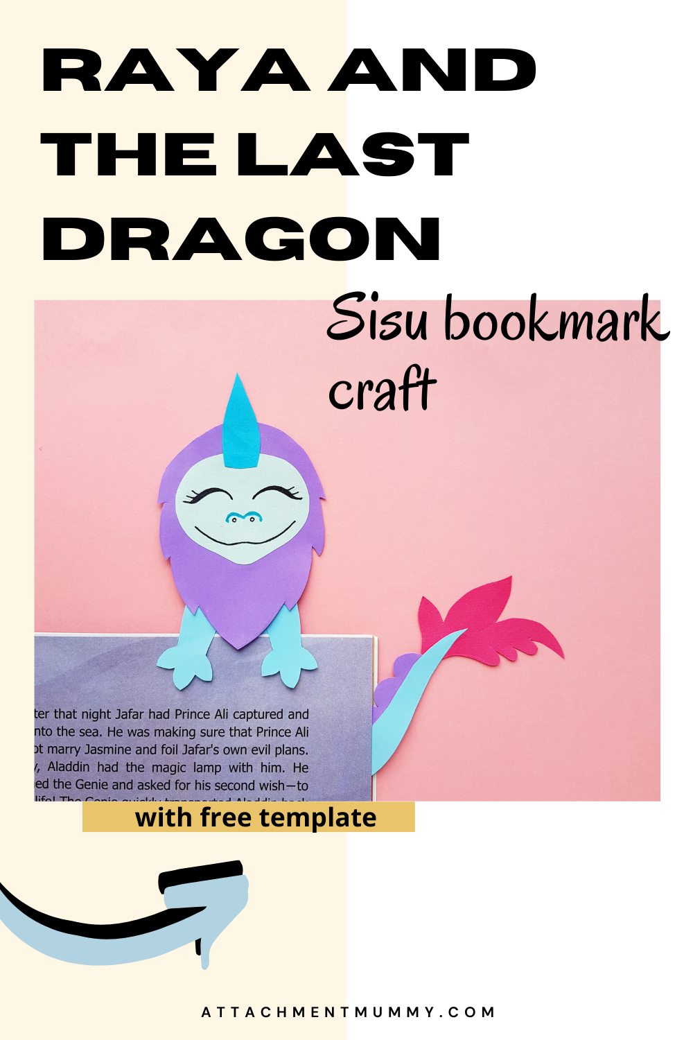 How to Make a Cute Raya and the Last Dragon Bookmark