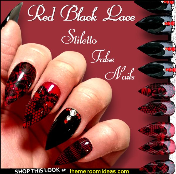 Decorating theme bedrooms - Maries Manor: Lacy Burlesque Nail Art ...