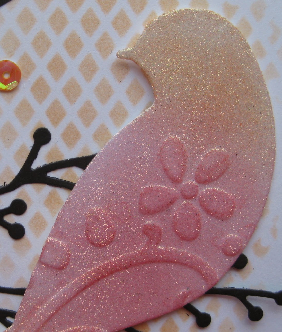 Karen's Kreative Kards: Sparkly Embossed Bird Card