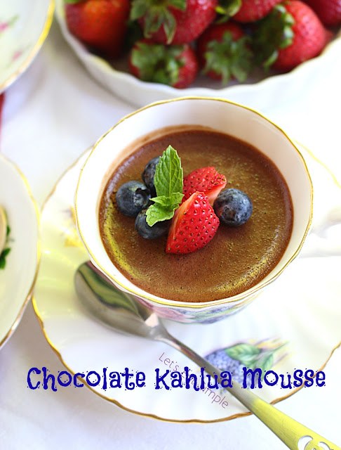 Let's eat......simple!: Chocolate Kahlua Mousse
