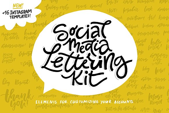 Social Media Lettering Kit - Free Graphics | Free SVG Cutting Files