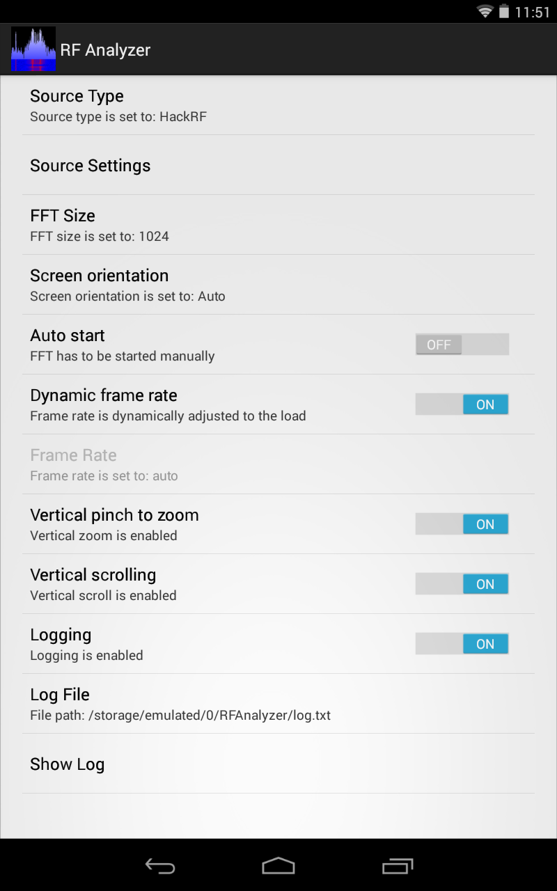 Mantz Tech Rf Analyzer Explore The Frequency Spectrum With The Hackrf On An Android Device