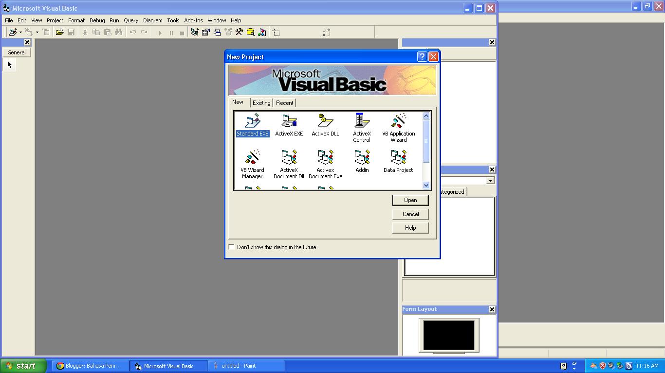 Bahasa Pemrogaman Visual Basic 6.0: CARA MEMBUAT APLIKASI PENJUMLAHAN ...