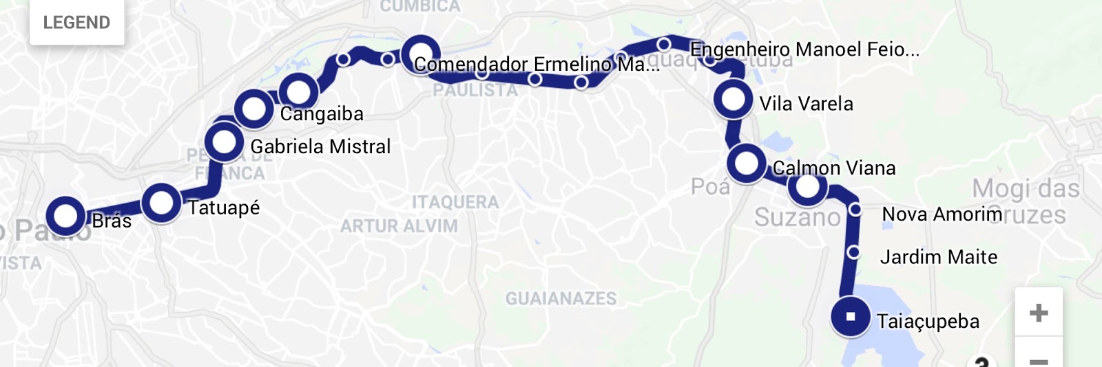 Expansão São Paulo: Linha 12 Safira