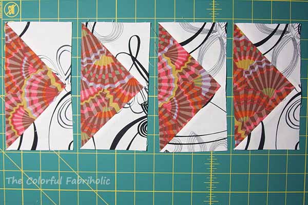 The Colorful Fabriholic: Four-at-a-Time Flying Geese Using Directional ...