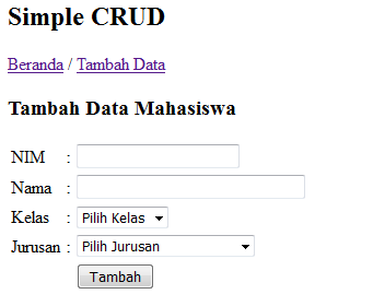 Cara Membuat Aplikasi CRUD Sederhana Dengan PHP dan MySQL - Struktur Web