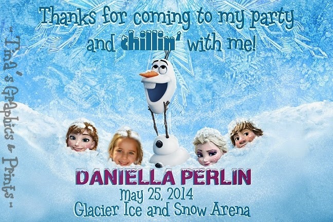 TINA'S GRAPHICS & PRINTS: Frozen Themed Birthday Invitation, Giveaway ...