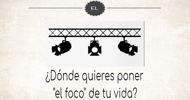 BLOG DE PASTORAL: ¿DÓNDE QUIERES PONER EL FOCO DE TU VIDA?
