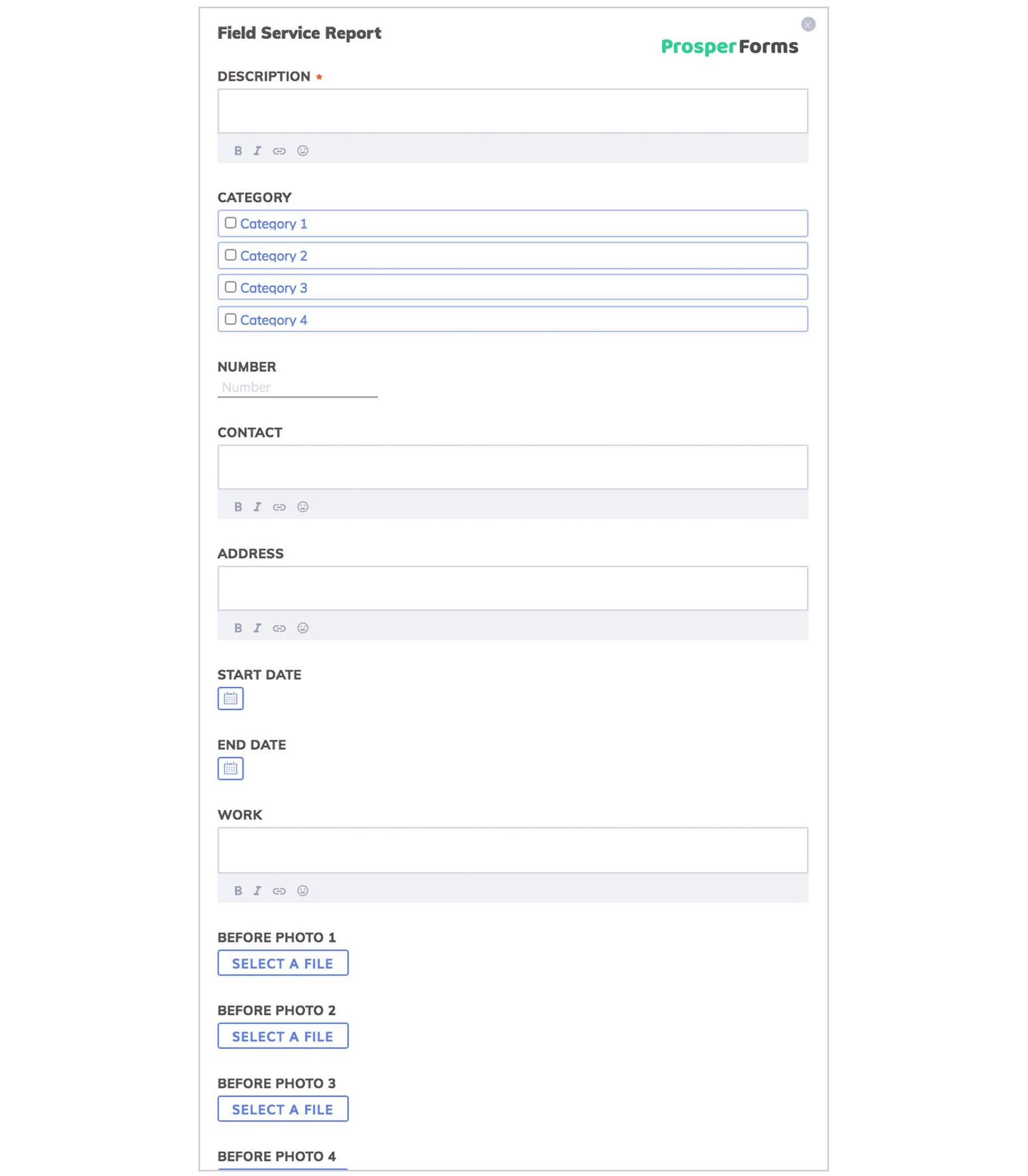 Service Report Form Template - Invoice Template