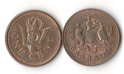 BARBADOS 1 CENT 1973-1991 | numizmatikagal-worldcoins
