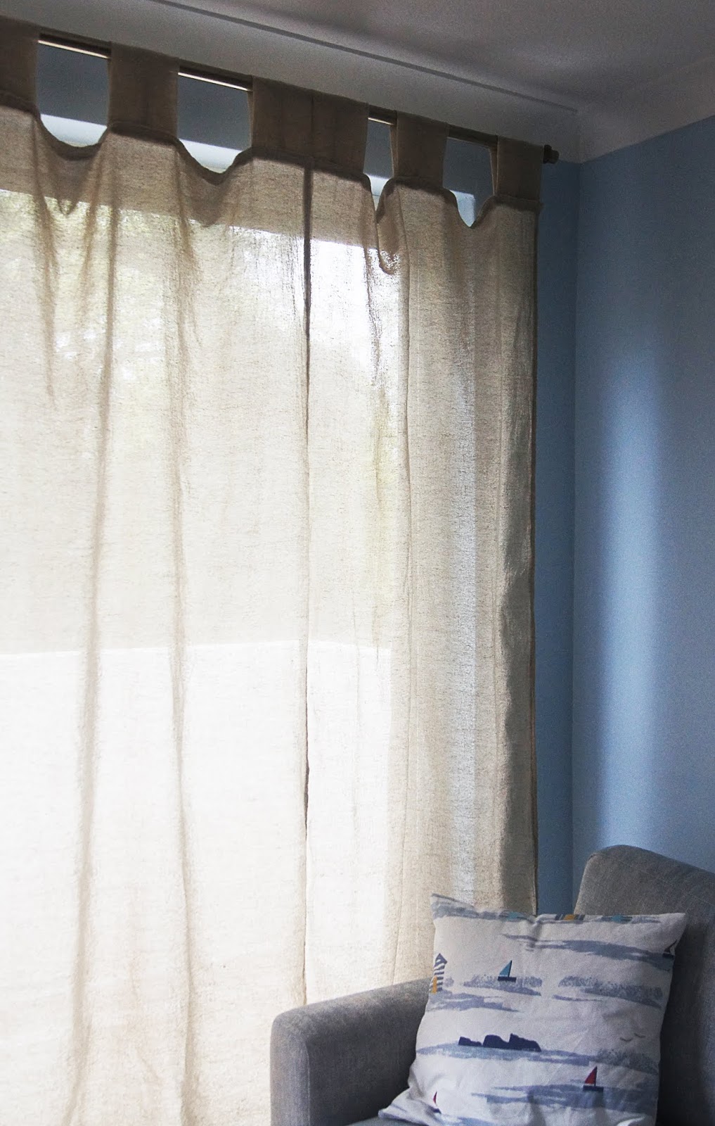 How to make tab top curtains