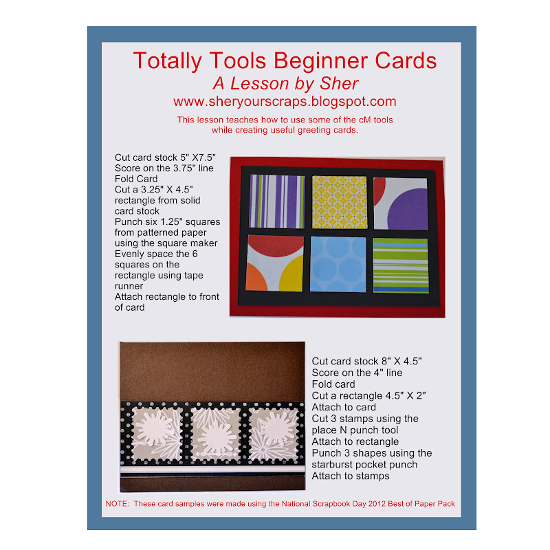 Sher Your Scraps: Totally Tools Greeting Cards