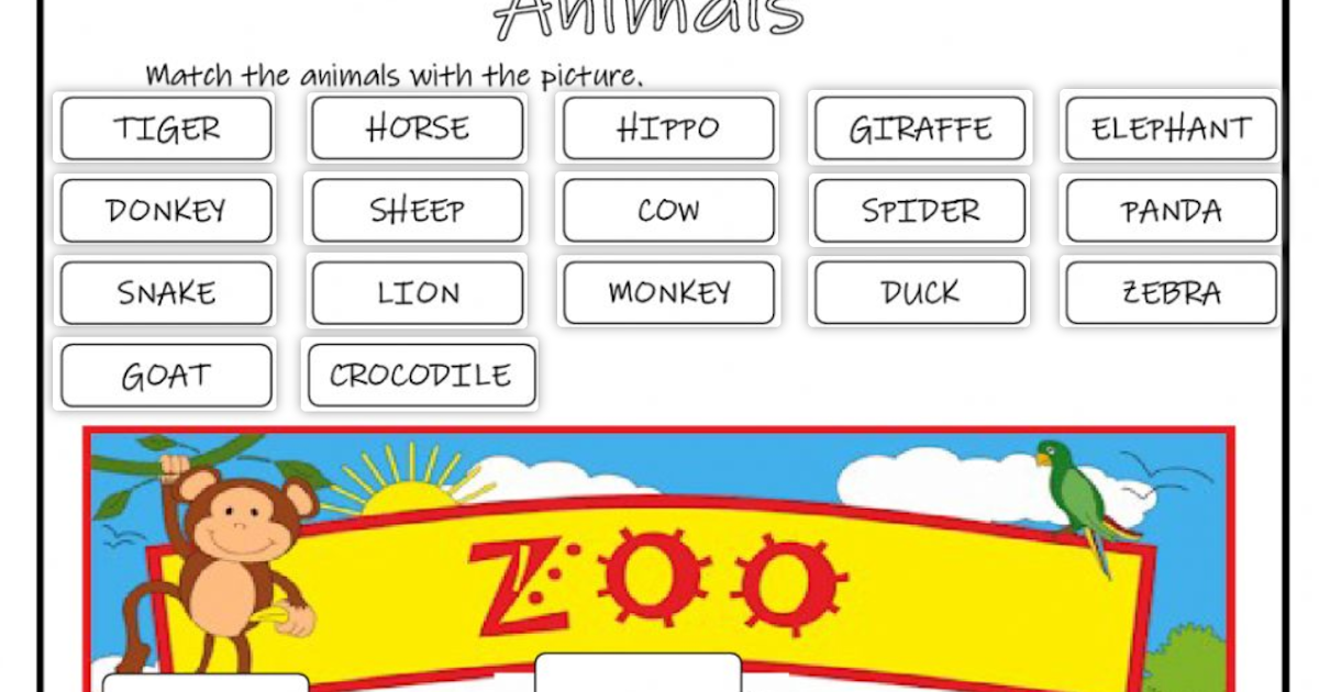 Learning English: 3TH GRADE.....ANIMALS INTERACTIVE WORKSHEET