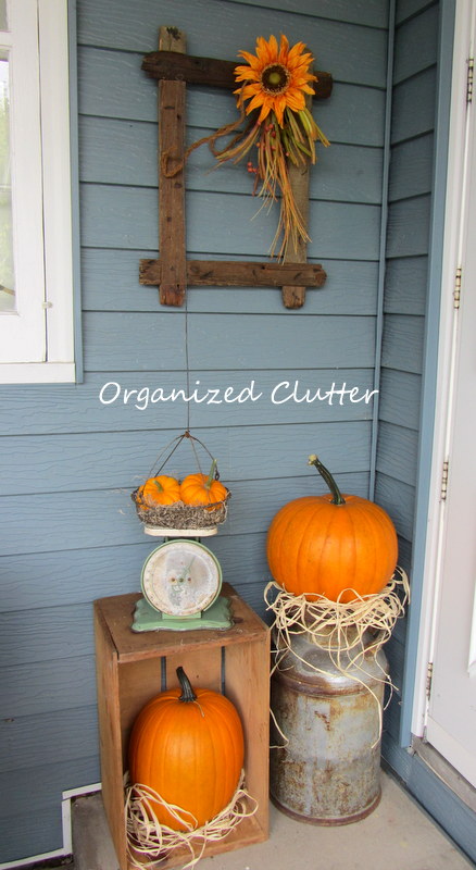 A Rustic and Vintage Fall Covered Patio - Organized Clutter