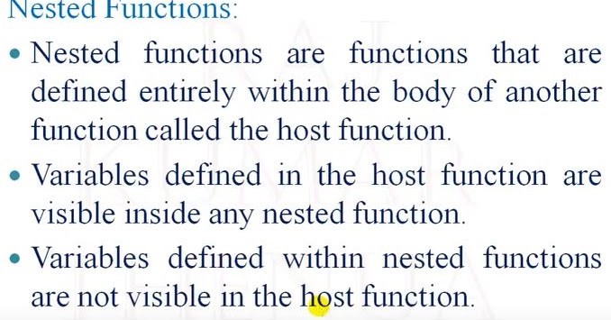Lecture-34: Nested function in MATLAB - MATLAB Programming