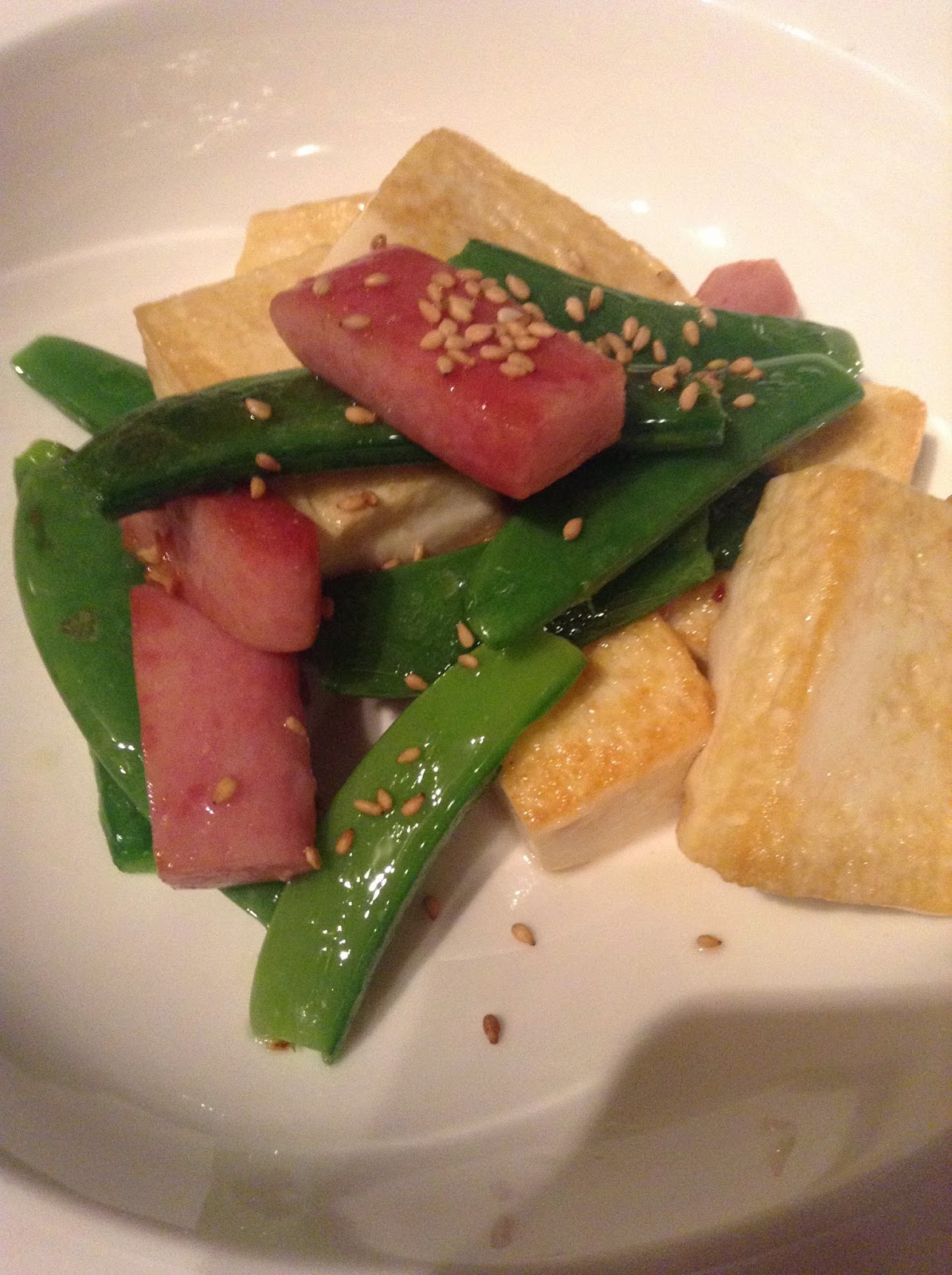 Today's dinner / Vietnamese spring rolls salad / Tofu spam dish