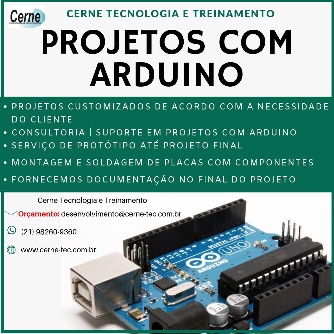 Cerne Tecnologia E Treinamento Projetos De Eletrônica Com Arduino
