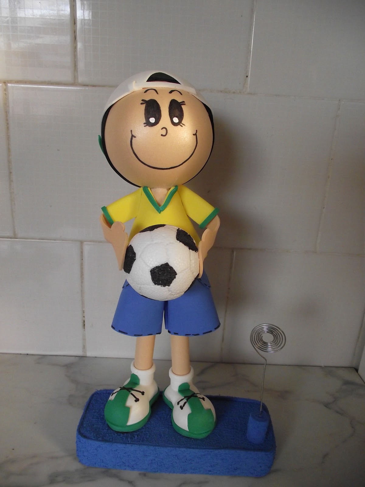 Vavá Reck Arte em E.V.A: Boneco 3D- Futebol