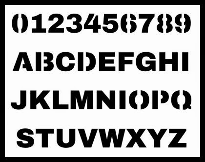 Scrollsaw Workshop: Another stencil font for scroll saw patterns.