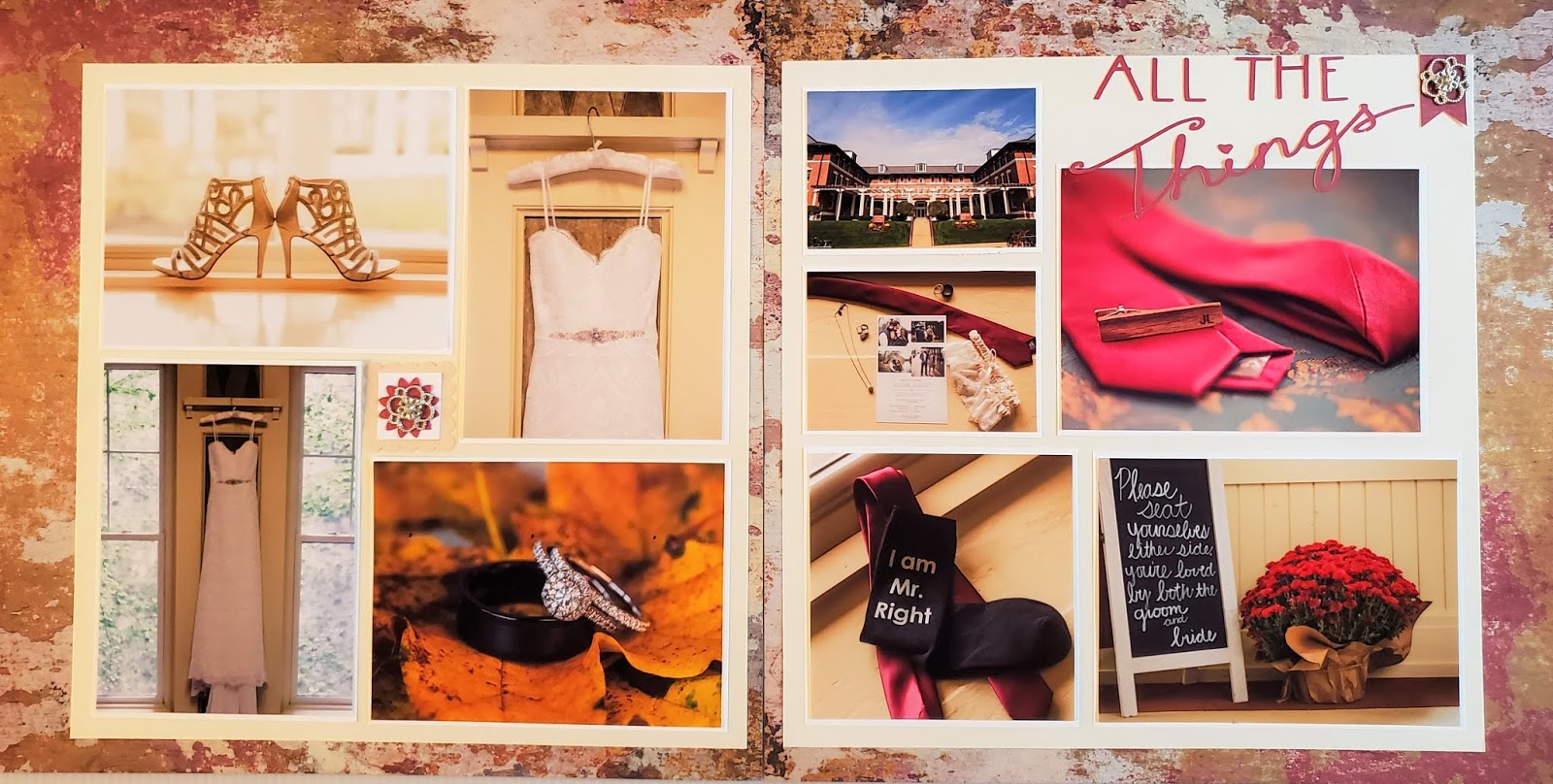 Random Memories: "All the Things" - Two Page Wedding Layout