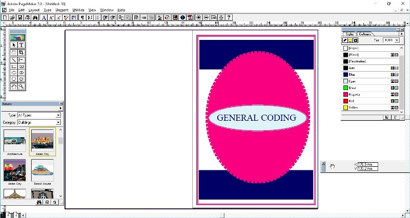 General Coding: PageMaker: Designing a brochure