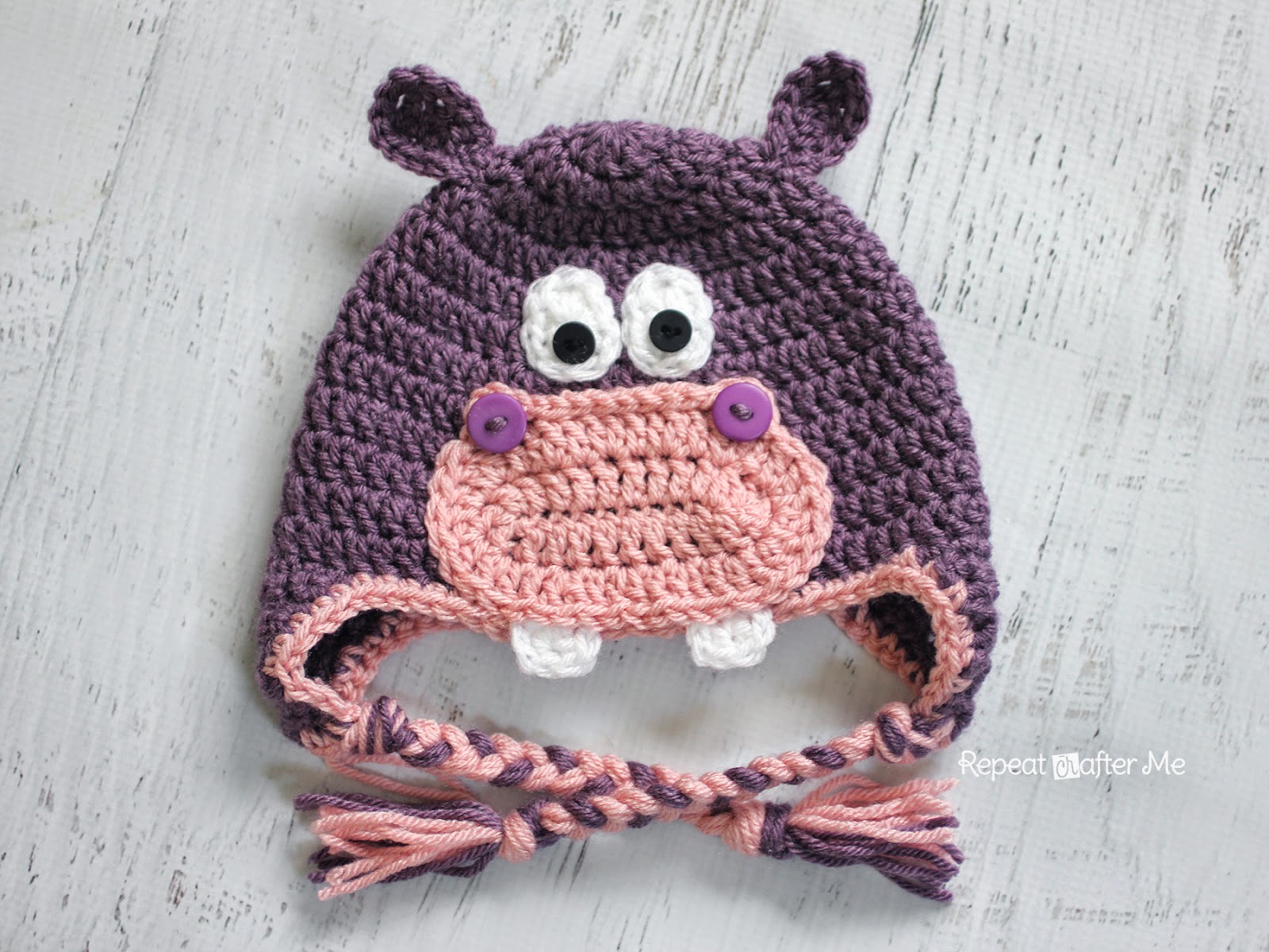 Repeat Crafter Me: Crochet Hippo Hat Pattern