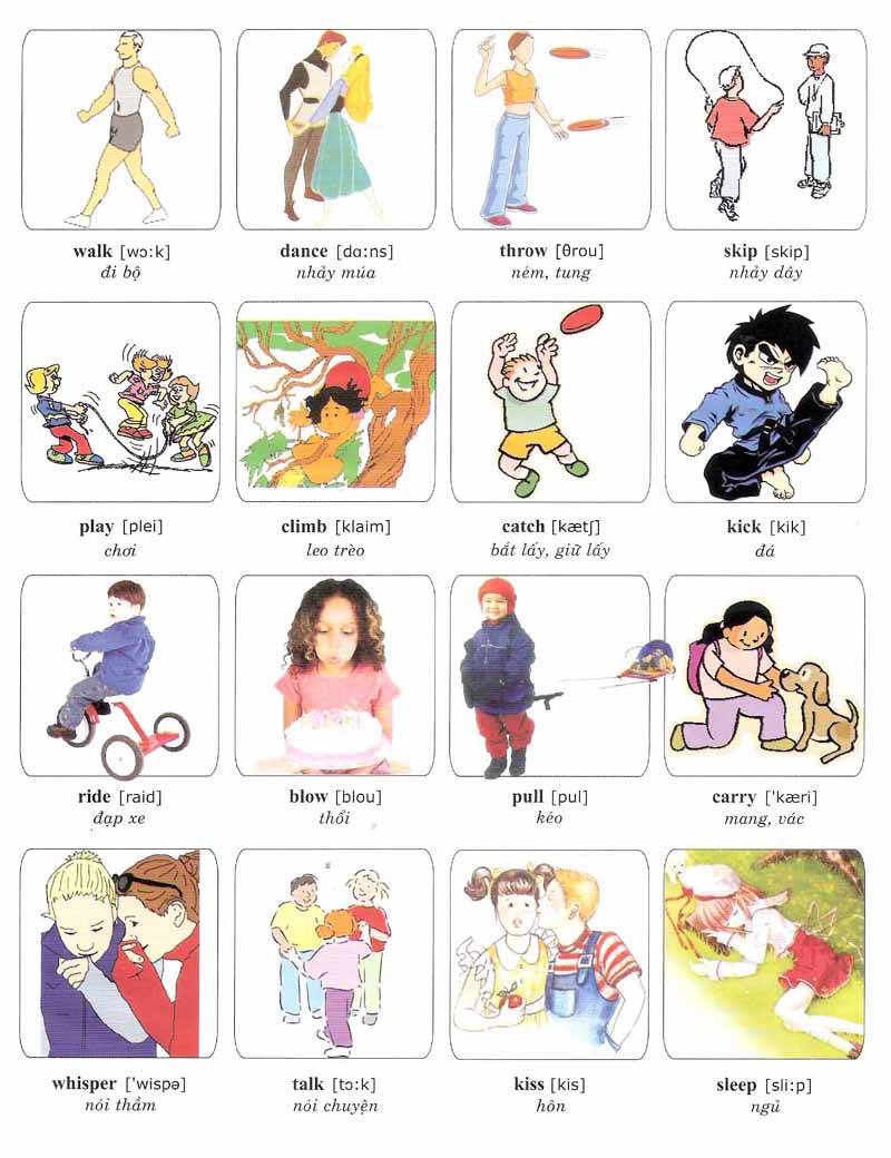 Learning Vocabulary with Pictures: Common verbs 2