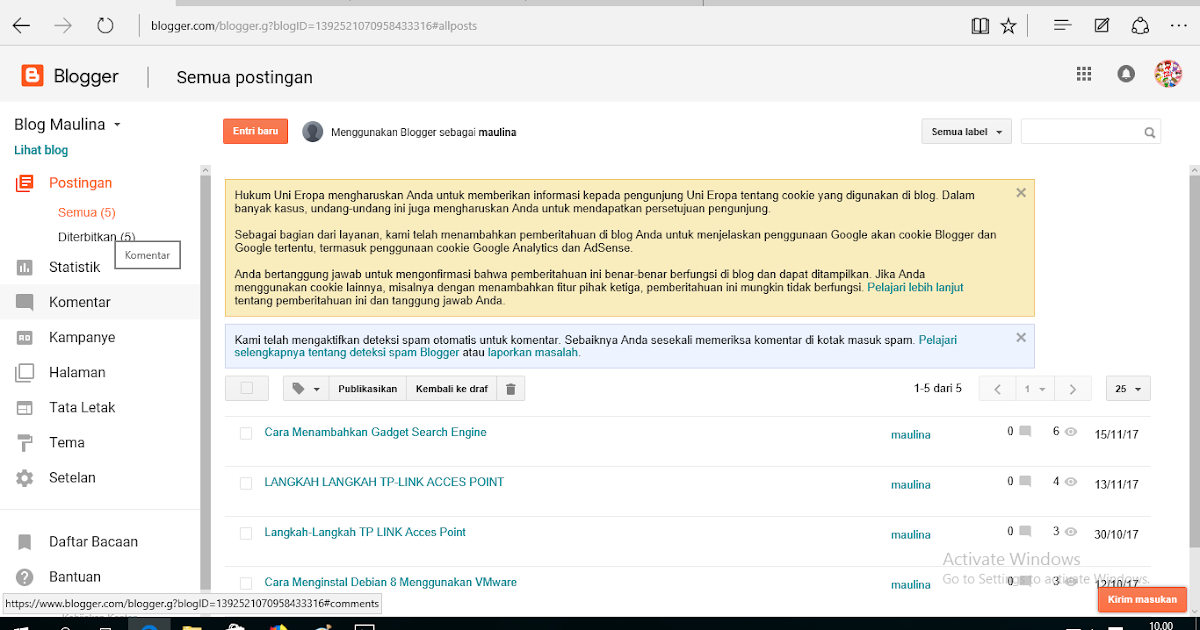 Blog Maulina: Cara Membuat Animasi Cursor