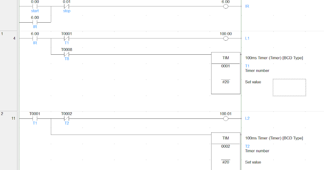 Simulasi lampu berjalan dengan CX Programmer