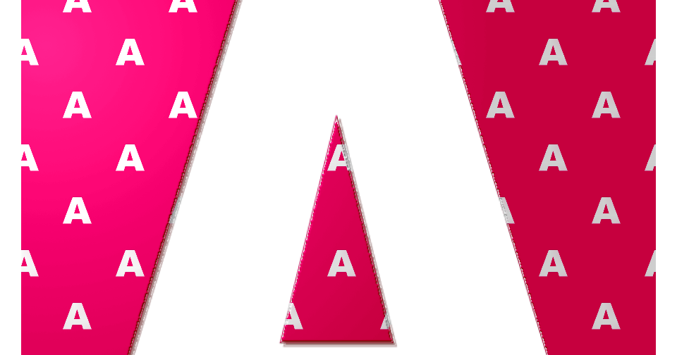 M. Michielin Alphabets: LETTER A BIG FONT PINK ALPHABET AND ICONS PNG