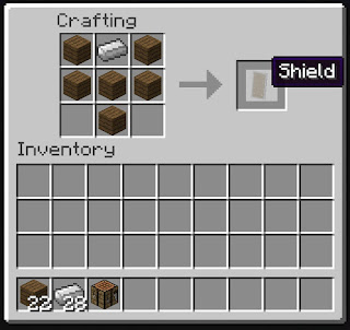 How to create a protective shield and pattern shield on minecraft