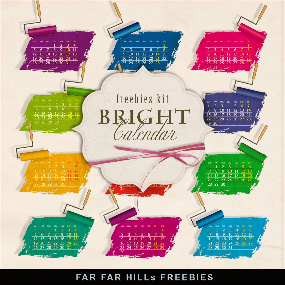 New Freebies Kit - "Bright Calendar":Far Far Hill - Free database of ...
