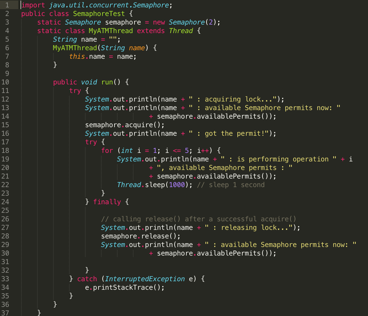 Java Synchronization Semaphores And Mutex