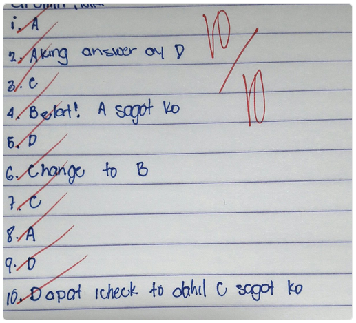 How to comply with no erasures rule during written exam? - Where In Bacolod
