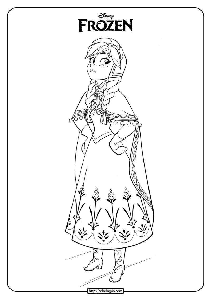 Frozen Anna Coloring Pages - Fun Coloring