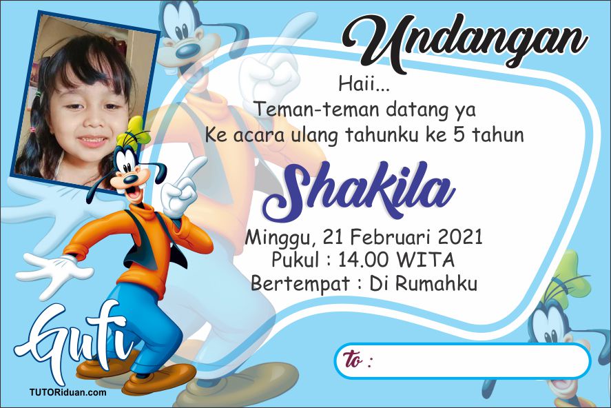 Free 30+ Desain Undangan Ulang Tahun Anak Format CorelDraw CDR - TUTORiduan.com