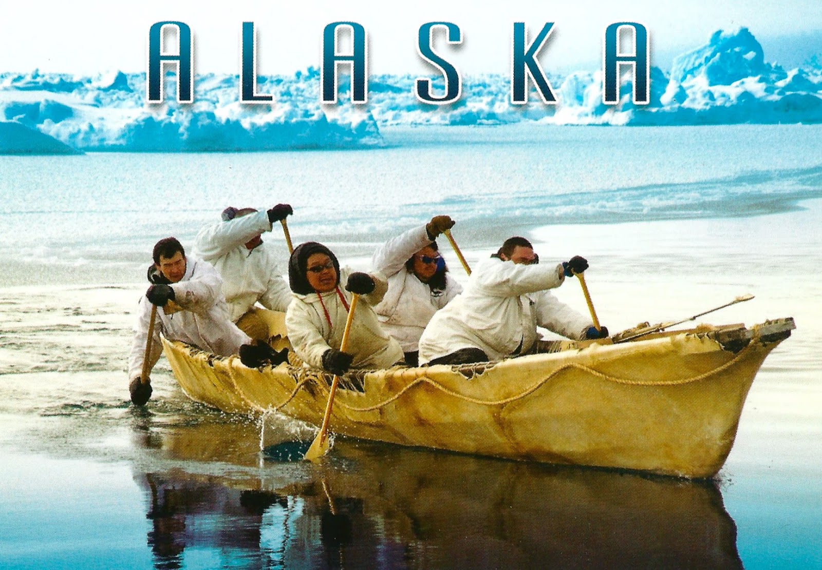 My Favorite Postcards: A Native Whaling Boat in Alaska