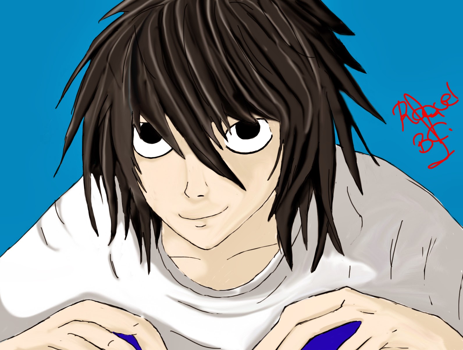Dibuja paso a paso: Dibujando a L Lawliet de Death Note