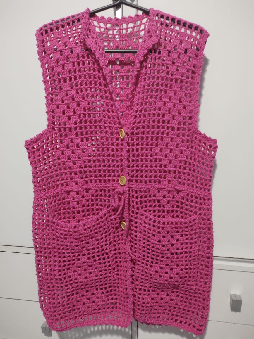 Colete em crochê