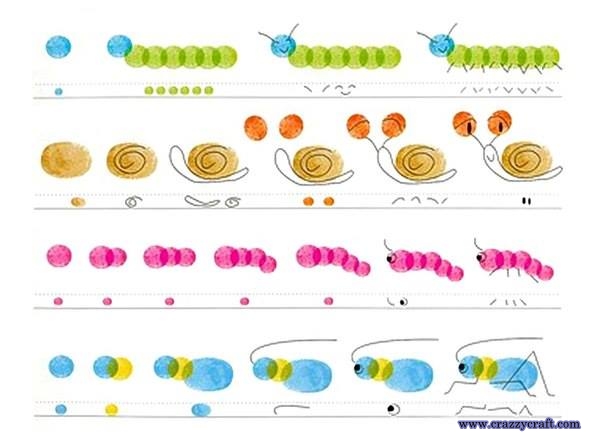 How to draw fingerprints - crazzy craft