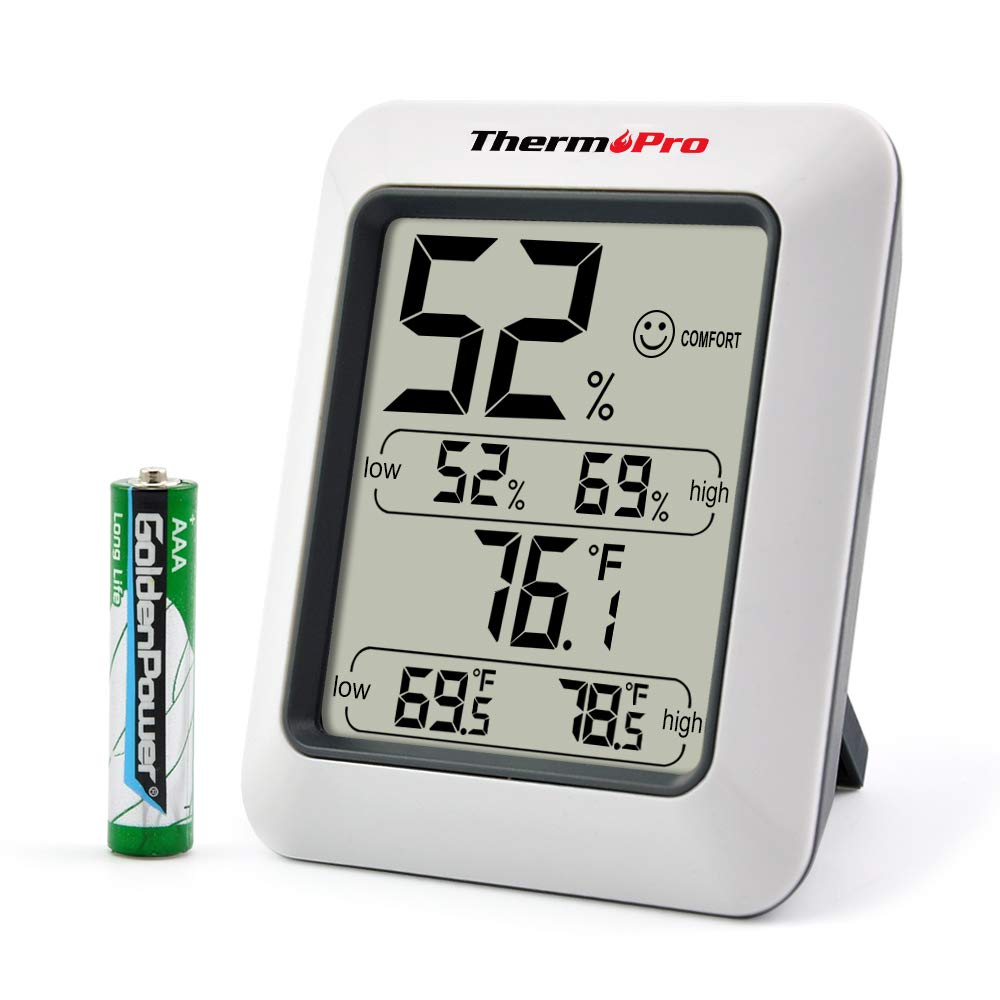 Digital Hygrometer Indoor Thermometer Humidity Monitor with Temperature ...