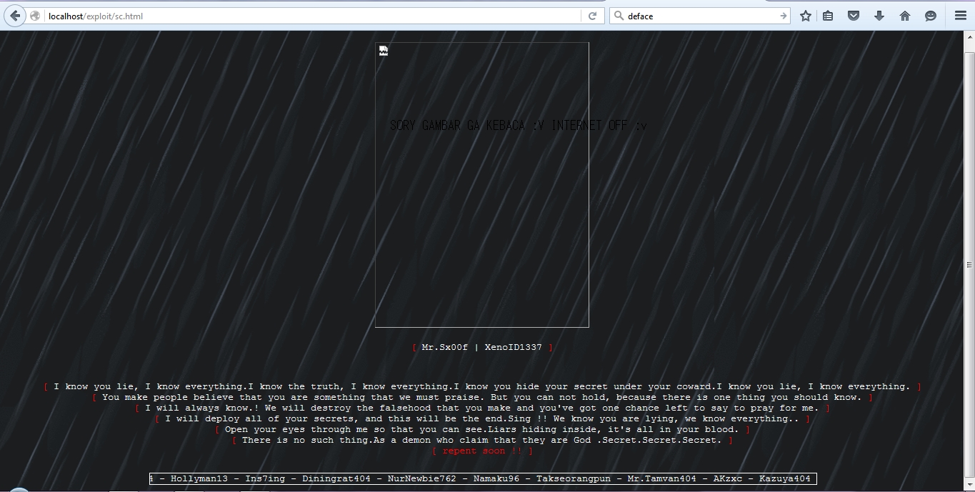 Downlaod script untuk deface Keren - psycop3cyber